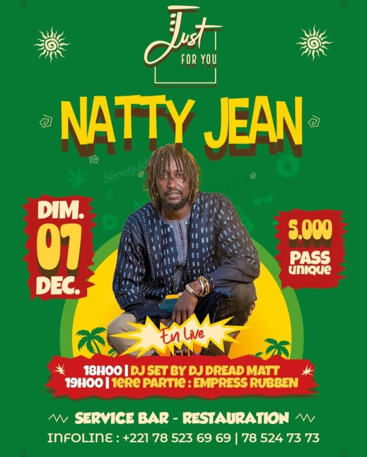 Natty Jean en Live ! 🎤 Soirée Reggae, Hip Hop & Positive Energy au Just ...